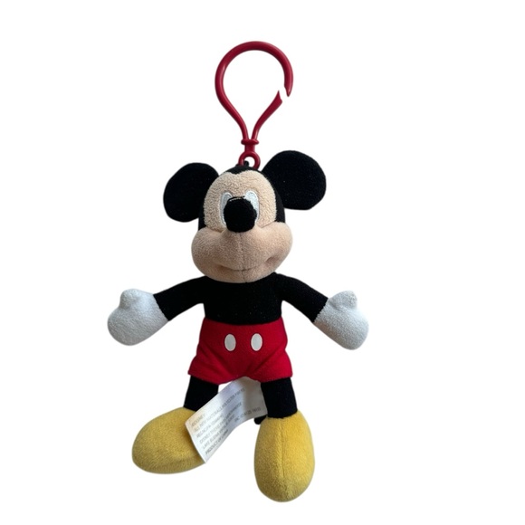Disney | Toys | Disney Mickey Mouse Plush Keychain Red Black Yellow ...